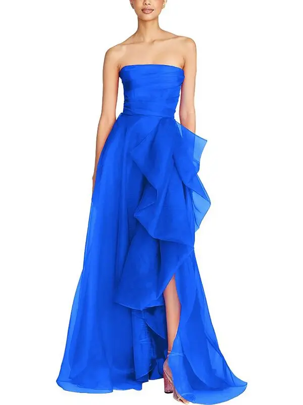 Theia Teresa Draped Gown - Brilliant