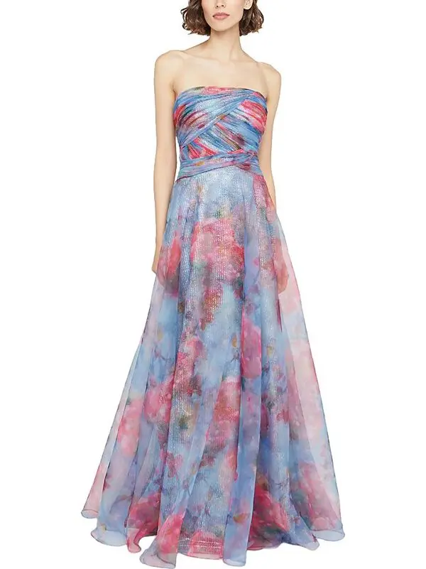 Theia Giselle Organza Gown - Arctic Floral