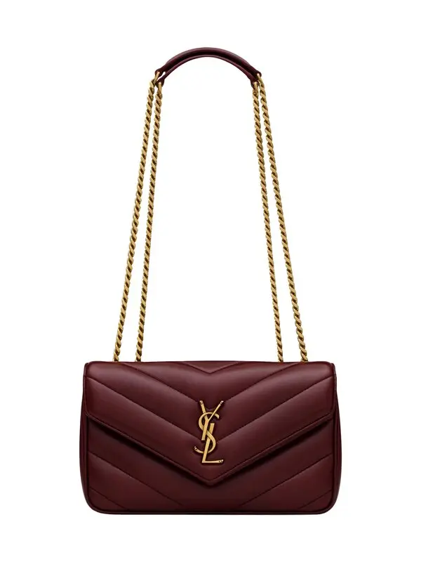 Saint Laurent Small Loulou Shoulder Bag - Burgundy