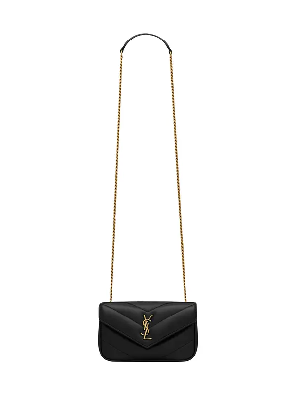 Saint Laurent Small Loulou Shoulder Bag - Purple