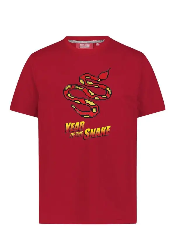 MOSTLY HEARD RARELY SEEN Year Of The Snake Cotton T-shirt - Red