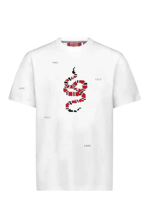 MOSTLY HEARD RARELY SEEN Snake Years Cotton T-shirt - White