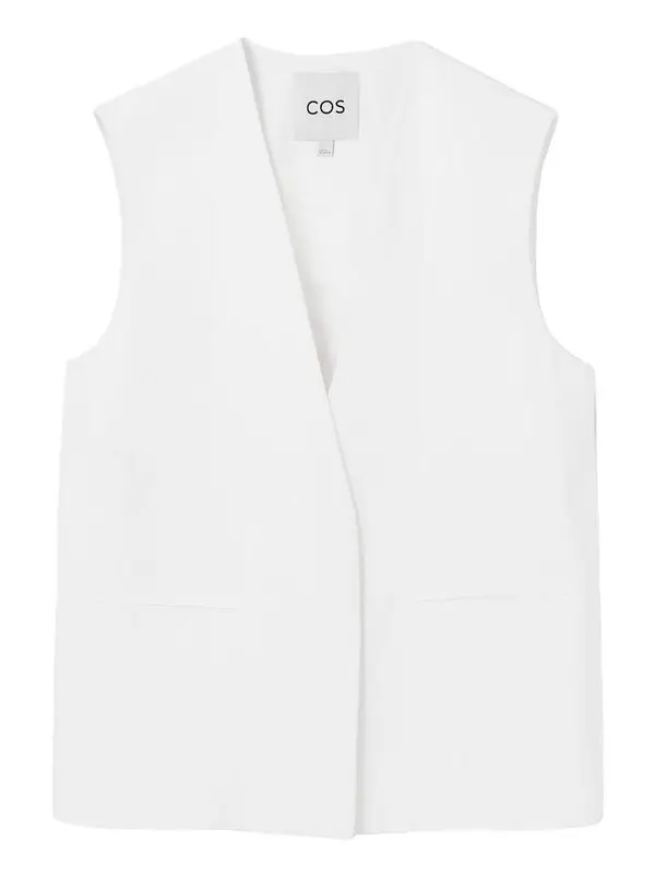 Cos Wrap-front Vest - White