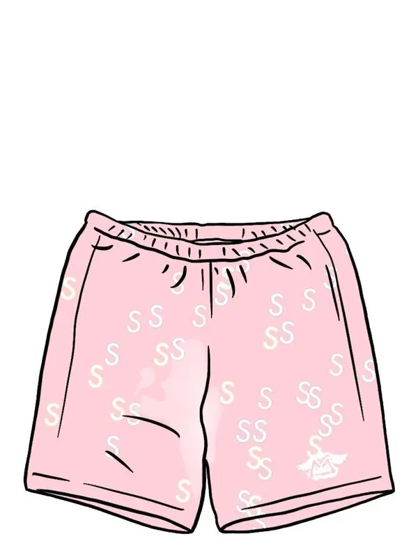 Supreme Embroidered Sweatshorts - Light Pink