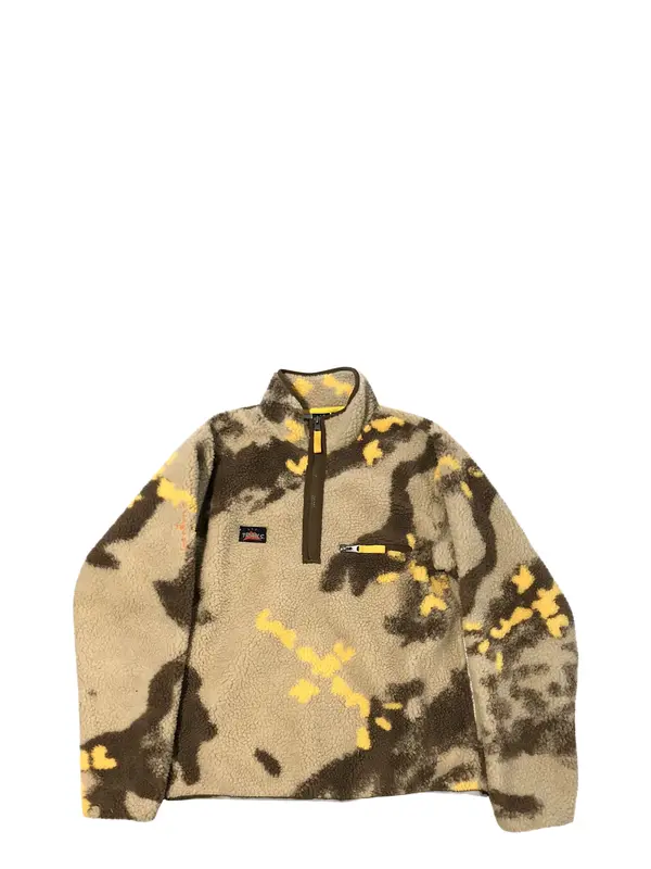 TRAVIS SCOTT Half-zip Sherpa Pullover - Cream