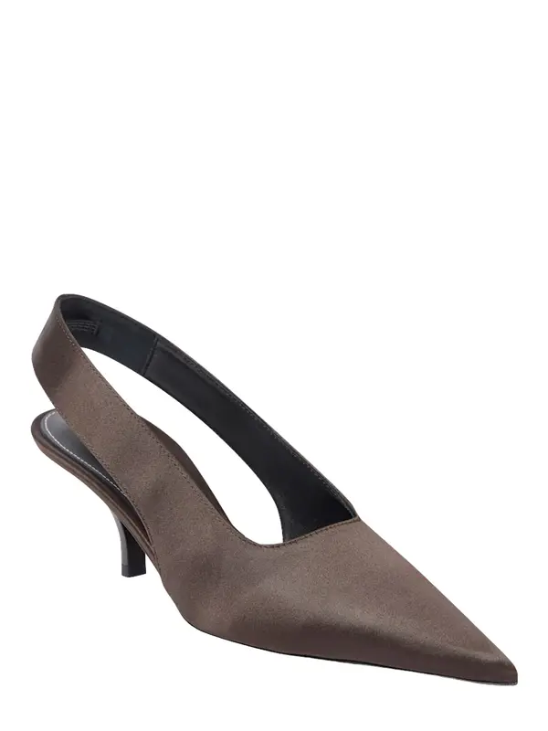TOTÊME Classic 55 Satin Slingback Pumps - Brown