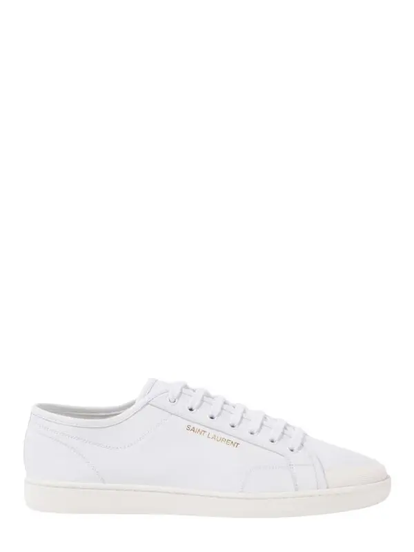 Saint Laurent Gym Leather Sneakers - White