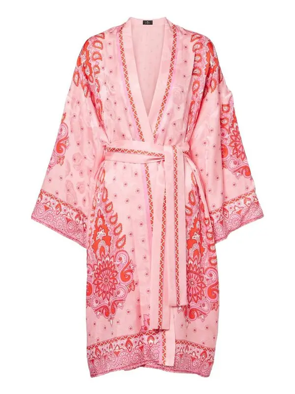 Etro Printed Coat - Pink
