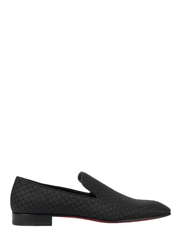 CHRISTIAN LOUBOUTIN Dandelion Jacquard Loafers - Black