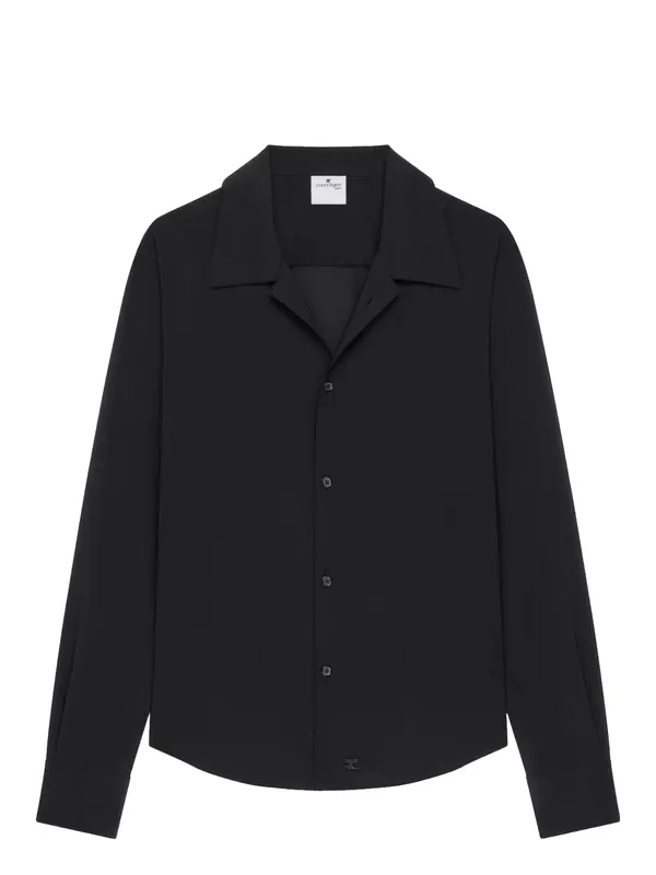 COURREGES Camp Collar Shirt - Black