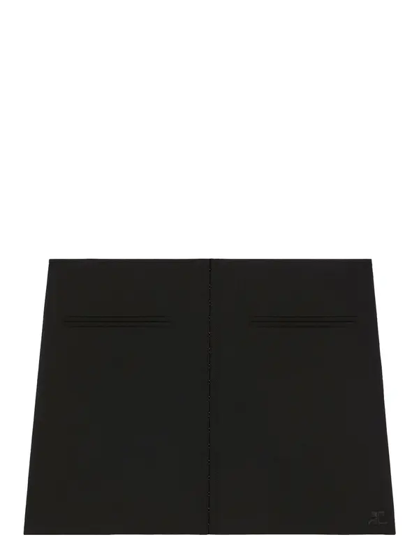 COURREGES Heritage Clipped Mini Skirt - Black