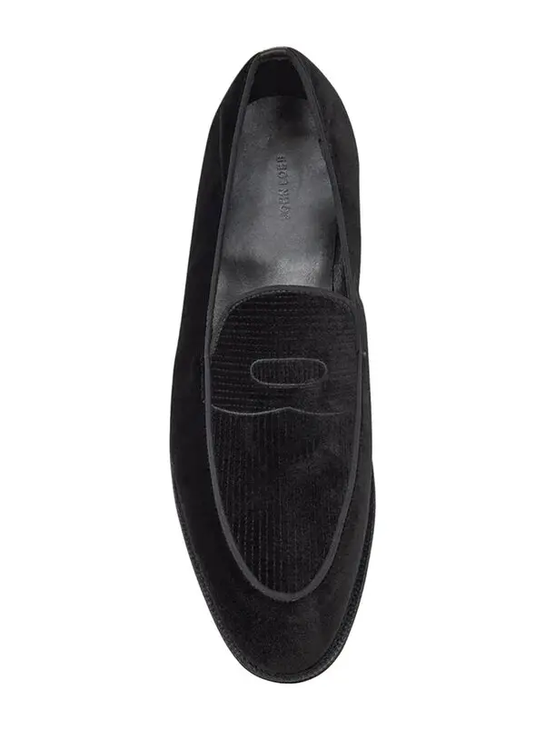 John Lobb Bill Velvet Penny Loafers - Black