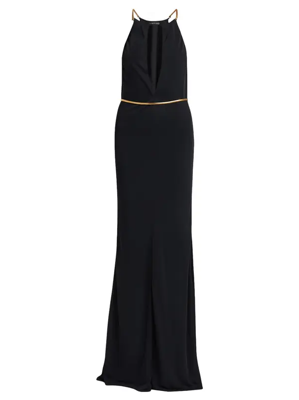 TOM FORD Chain Cutout Evening Dress - Black