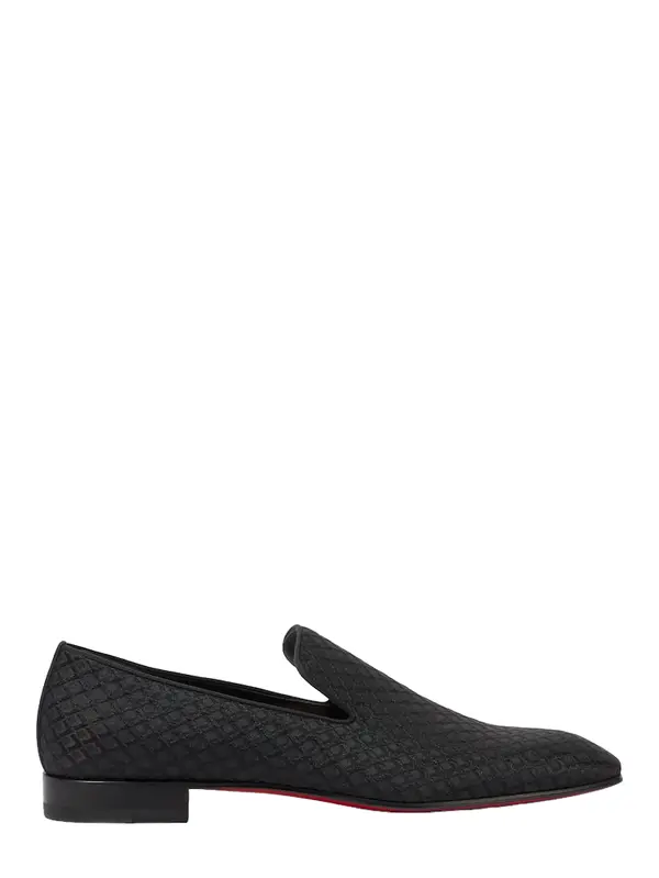 CHRISTIAN LOUBOUTIN Dandelion Jacquard Loafers - Black