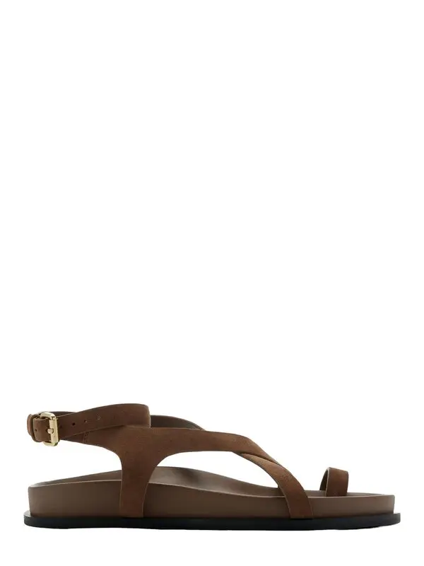 A.emery Jalen Slim Suede Sandals - Tan