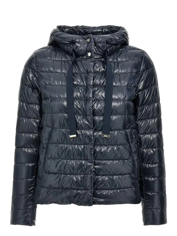 Herno Ultralight Hooded Quilted Jacket - Blue