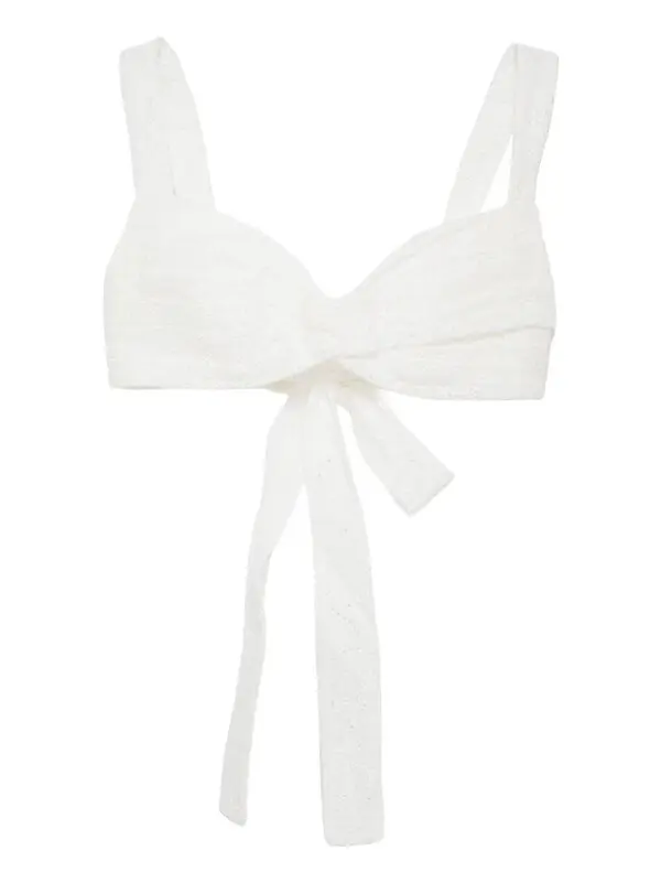 Zimmermann Crush Cotton Bralette - White