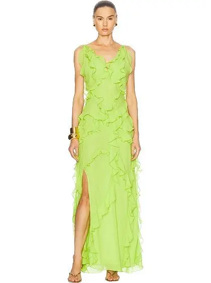 Rachel Gilbert Cedar Gown - Lime