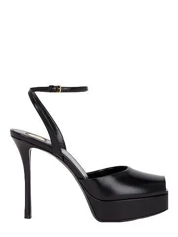 Saint Laurent La Scandale Platform Sandal - Nero