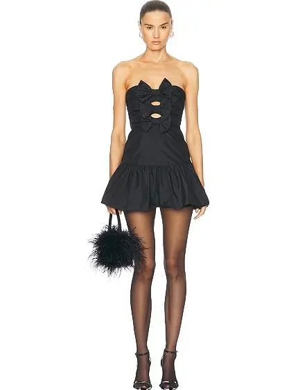 LoveShackFancy Woodlow Dress - Black