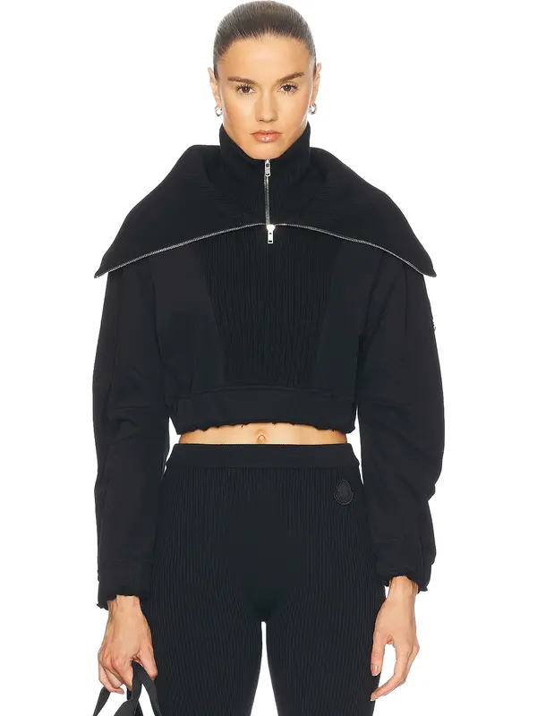 Moncler X Willow Smith Brushed Fleece Pullover - Black