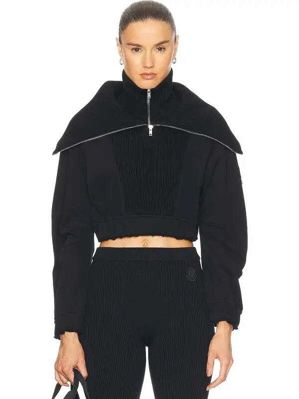 Moncler X Willow Smith Brushed Fleece Pullover - Black