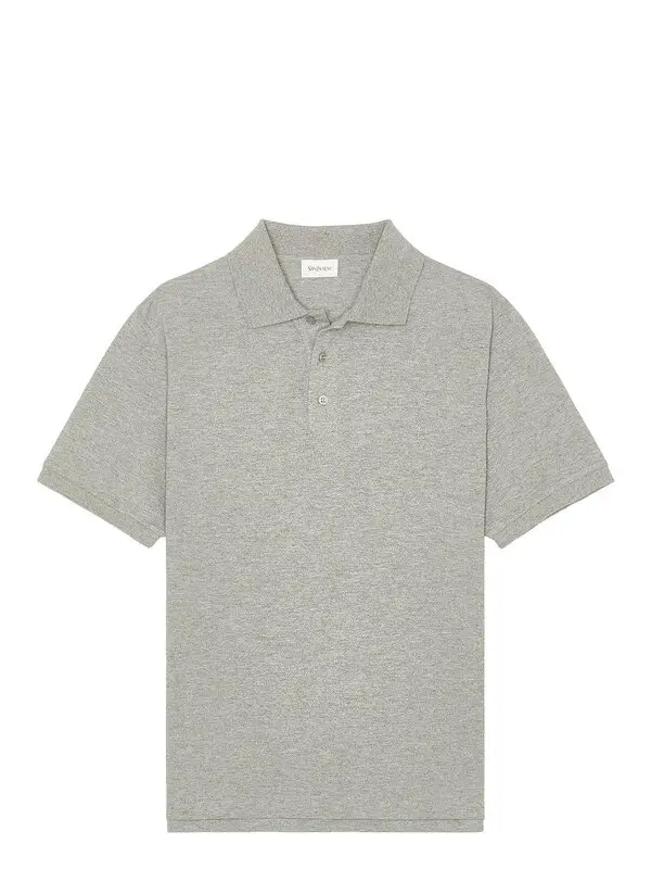 Saint Laurent Pique Polo - Grey