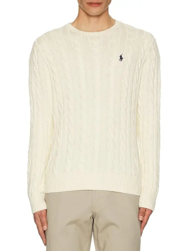 Polo Ralph Lauren Cable Knit Crewneck Sweater - Andover Cream