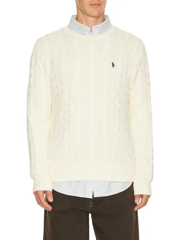 Polo Ralph Lauren Cable Knit Crewneck Sweater - Andover Cream