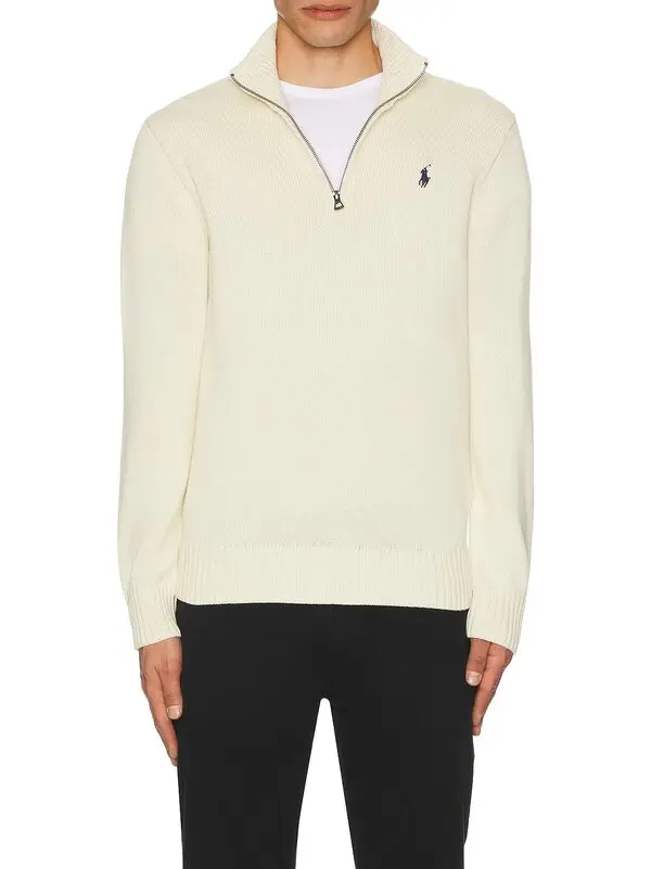 Polo Ralph Lauren Shaker 1/2 Zip Sweater - Andover Cream