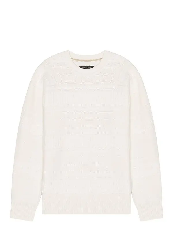 Rag & Bone Colton Wool Crew Neck Sweater - Ivory