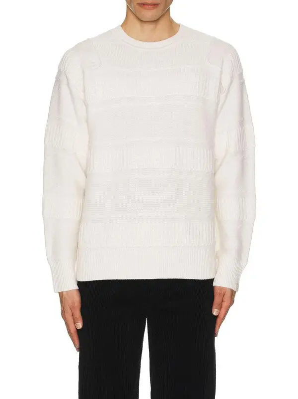 Rag & Bone Colton Wool Crew Neck Sweater - Ivory