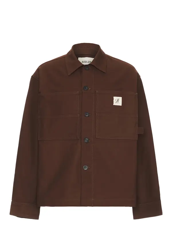 AGOLDE X Rsvp Gallery Erving Shirt Jacket In Brown - Wynwood