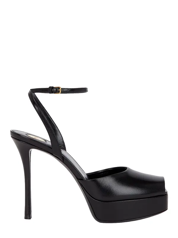 Saint Laurent La Scandale Platform Sandal - Nero