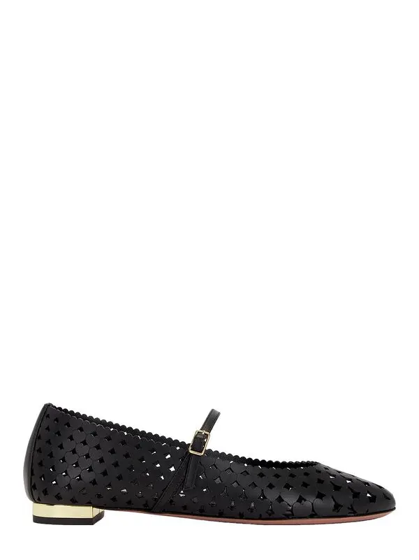 AQUAZZURA Amourose Ballet Flat - Black