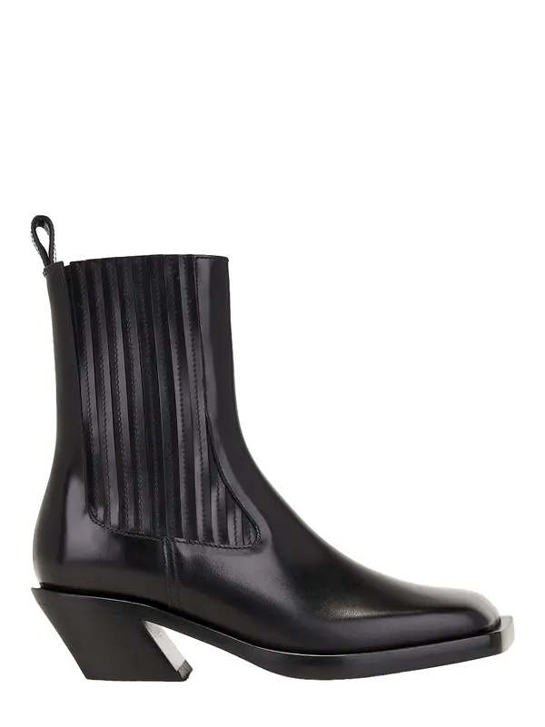 Amina Muaddi Chiara Chelsea Boot - Black