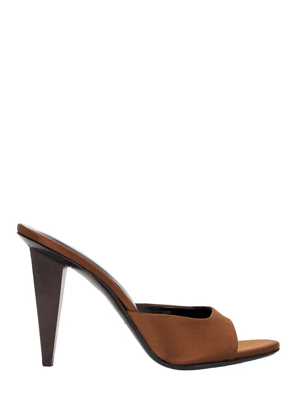 JUDE Sky Mule - Brown Satin