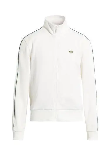 Lacoste Sweatshirt Size Polyester, Cotton, Elastane - White