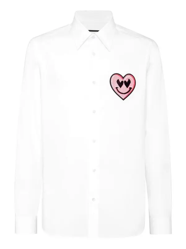 Philipp Plein Heart-patch Shirt - White