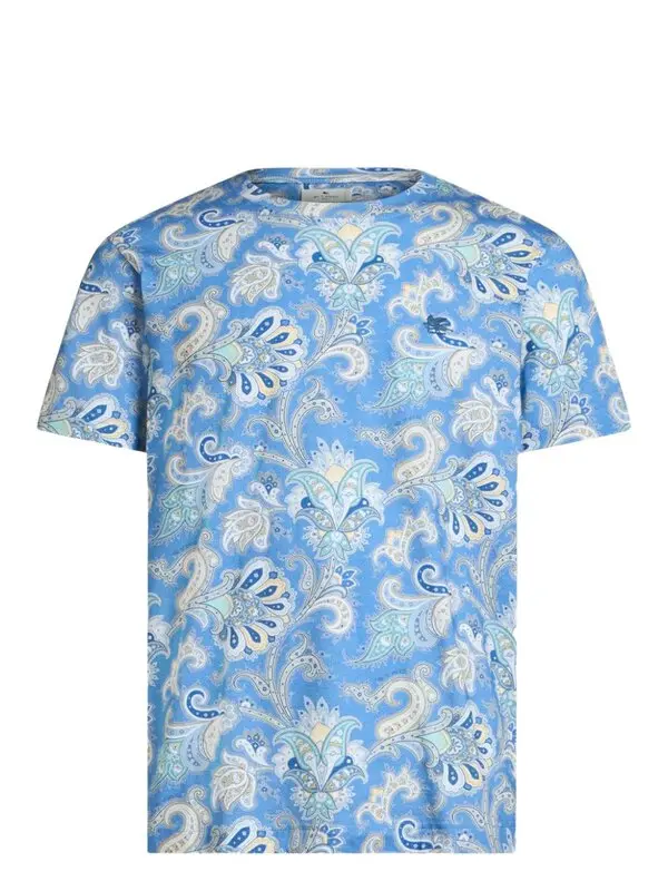 Etro Paisley-print T-shirt - Blue