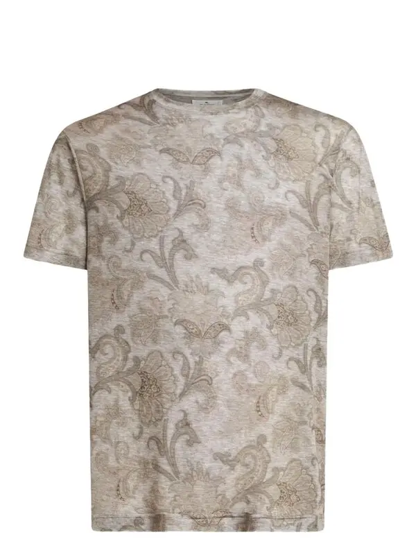 Etro Paisley-print T-shirt - Grey