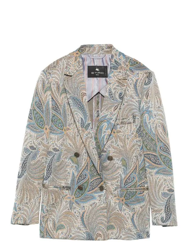Etro Paisley-jacquard Blazer - Blue