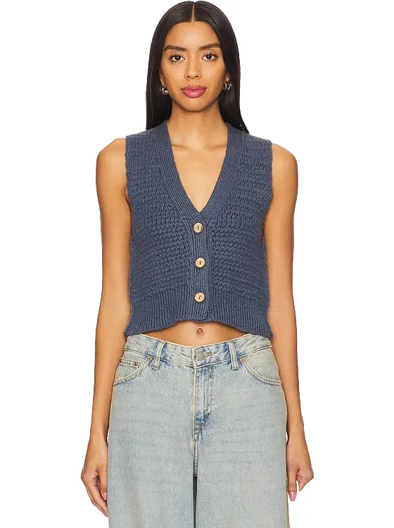 Free People We The Free Ava Vest - Vintage Indigo