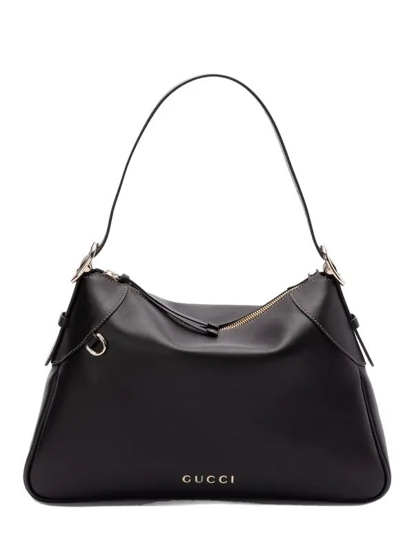 Gucci Gg Emblem Shoulder Bag - Black