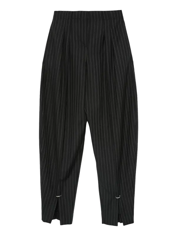 MUGLER Pinstripe Pierced Trousers - Black