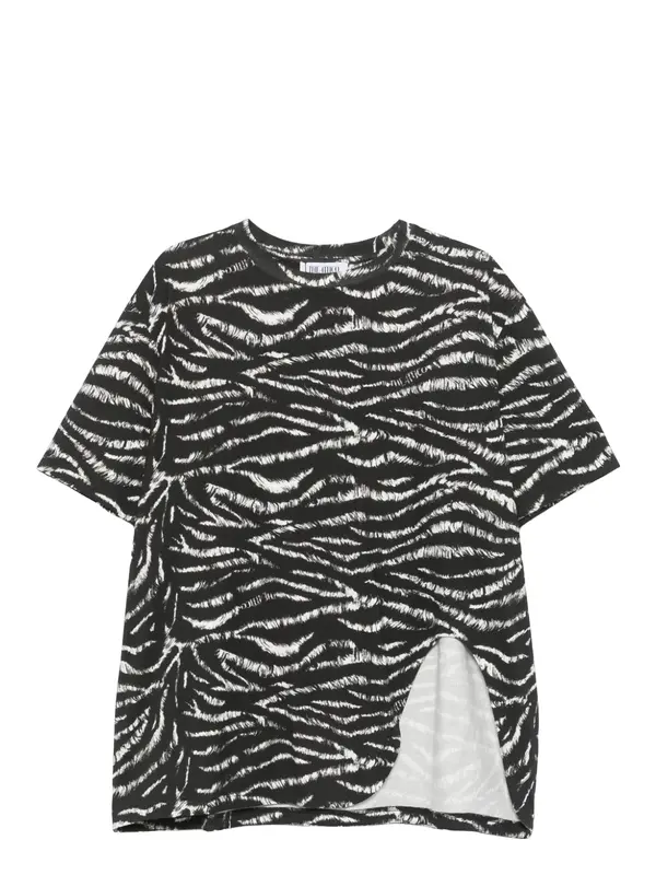 Attico Zebra-print T-shirt - Black