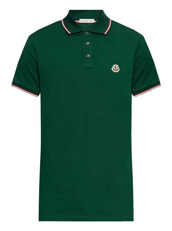 Moncler Logo-patch Polo Shirt - Green