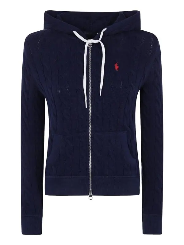 Polo Ralph Lauren Cable-knit Hoodie - Blue