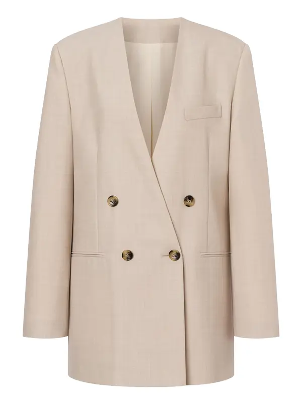 Philosophy Di Lorenzo Serafini Lapeless Double-breasted Blazer - Neutrals