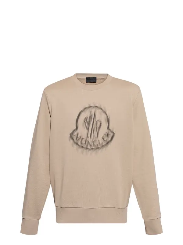 Moncler Blurred Logo Sweatshirt - Neutrals